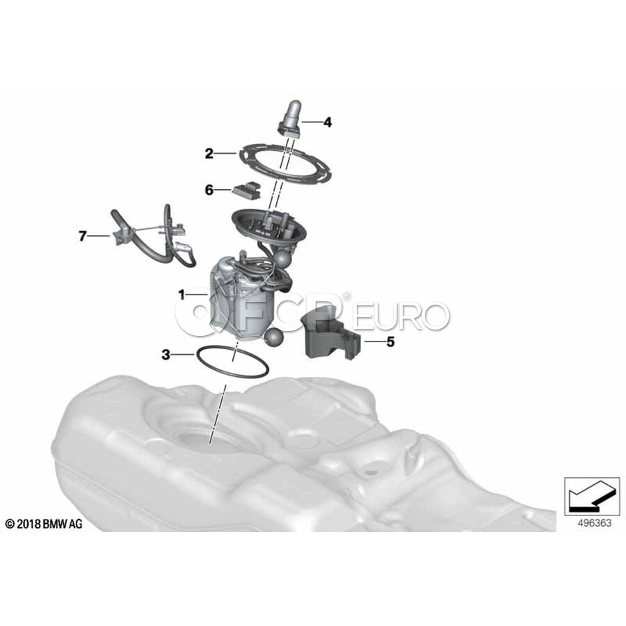 BMW Fuel Pump and Sender Assembly - Genuine BMW 16119429648 | FCP Euro