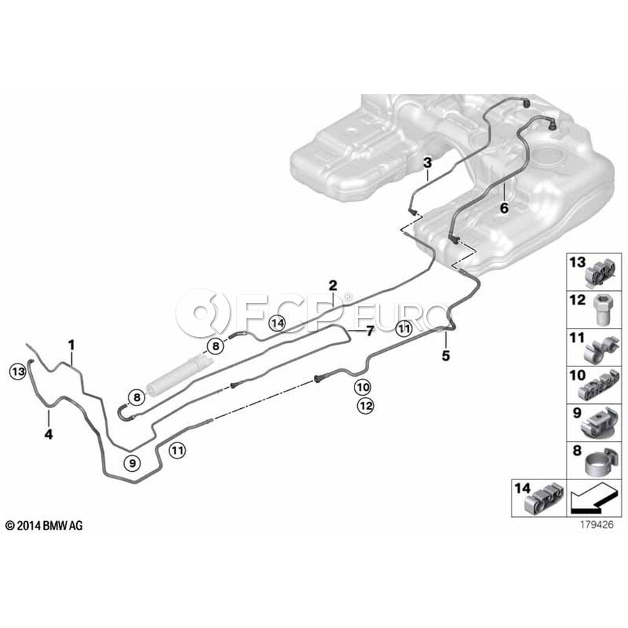BMW Fuel Line - Genuine BMW 16127207422 | FCP Euro