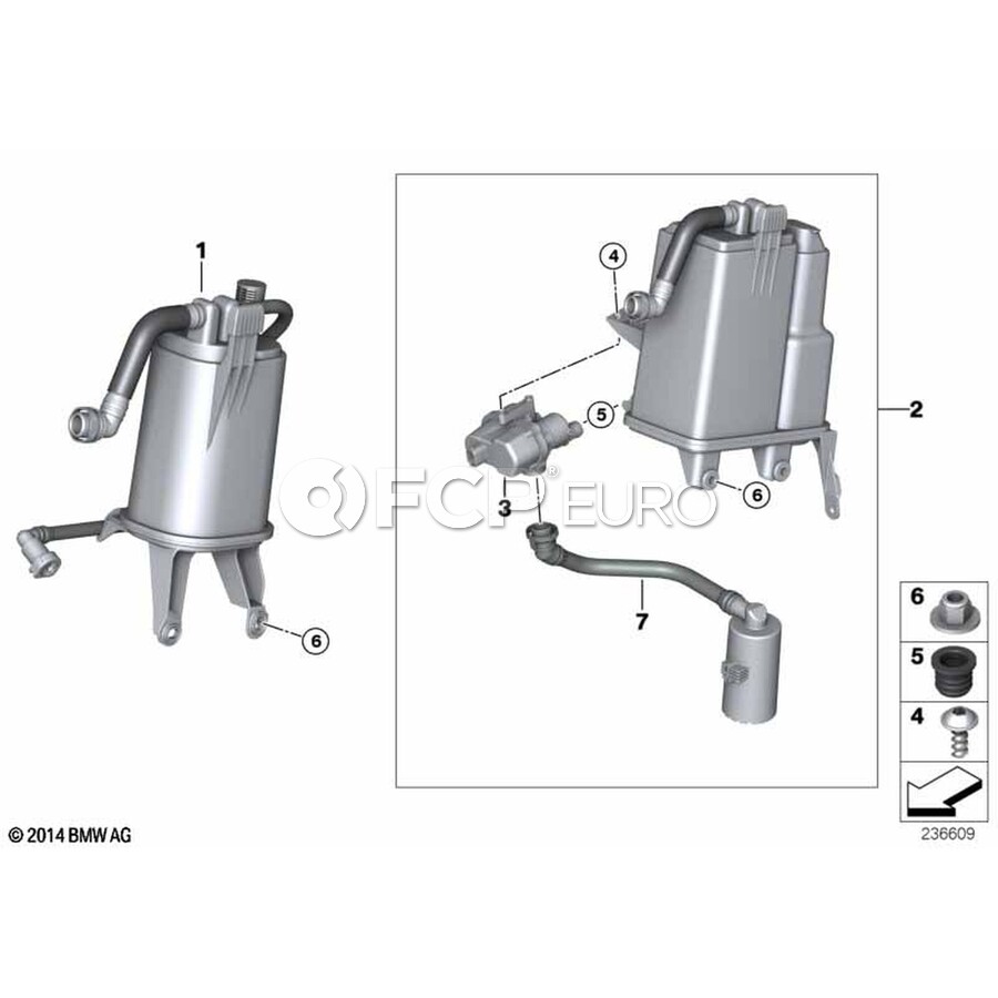 BMW Leak Detection Pump Filter - Genuine BMW 16137171081 | FCP Euro