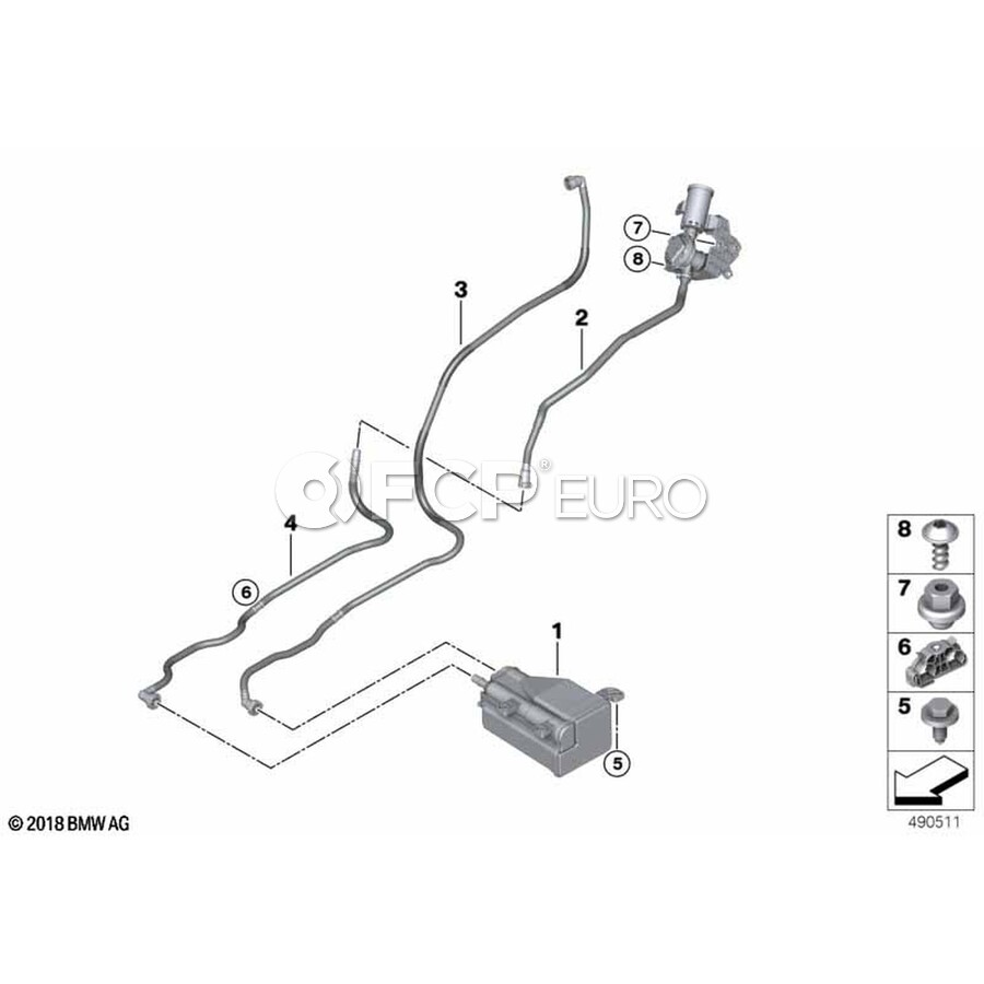 BMW Evaporative Emissions System Lines - Genuine BMW 16137471747 | FCP Euro