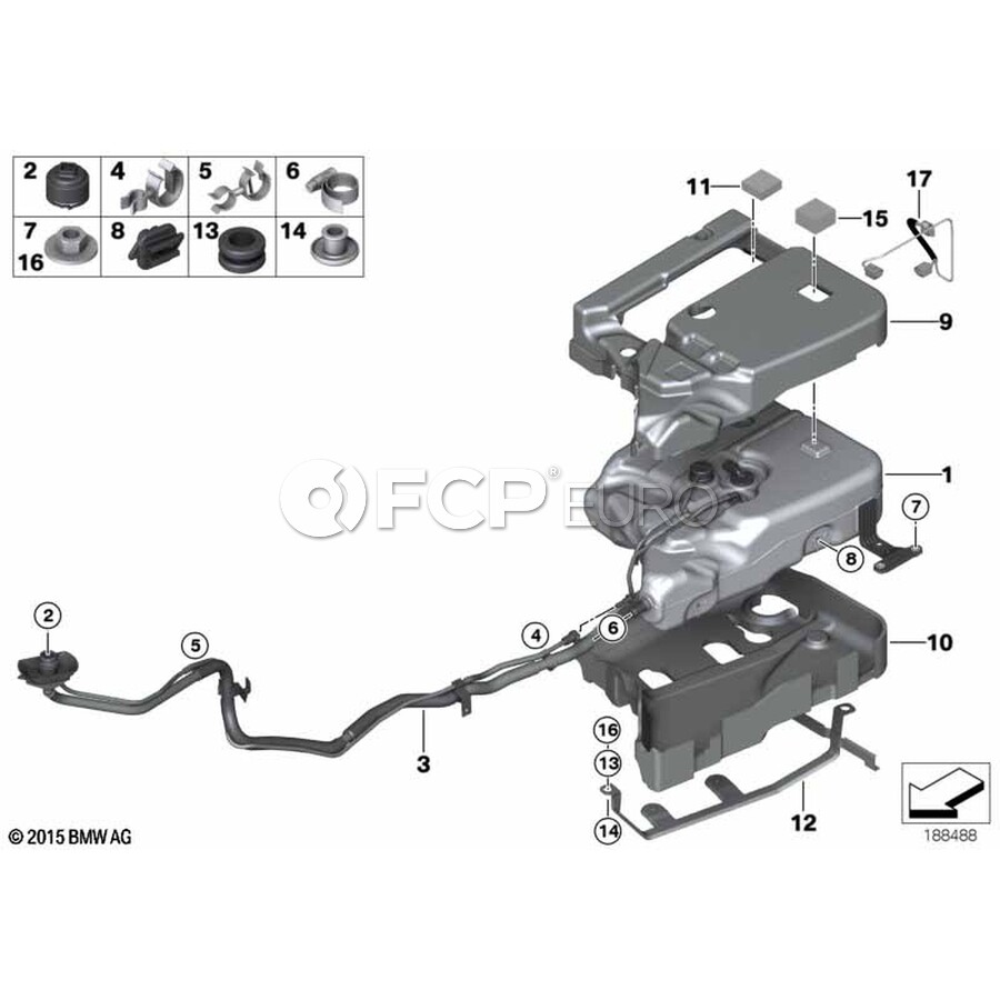 BMW SCR Reservoir Passive Tank - Genuine BMW 16197222146 | FCP Euro