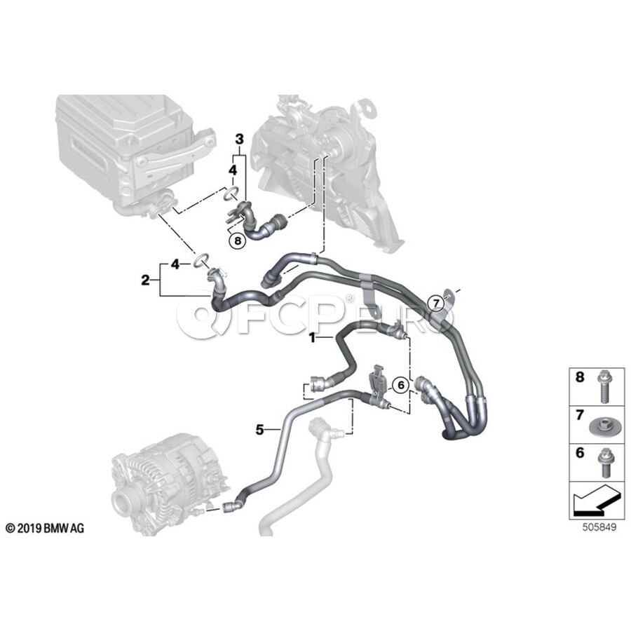 BMW Engine Coolant Pipe - Genuine BMW 17129485199 | FCP Euro