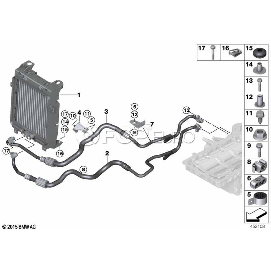 BMW Engine Oil Cooler - Genuine BMW 17217645693 | FCP Euro