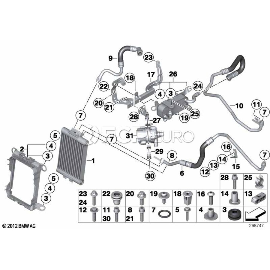 BMW Engine Oil Cooler - Genuine BMW 17217853240 | FCP Euro