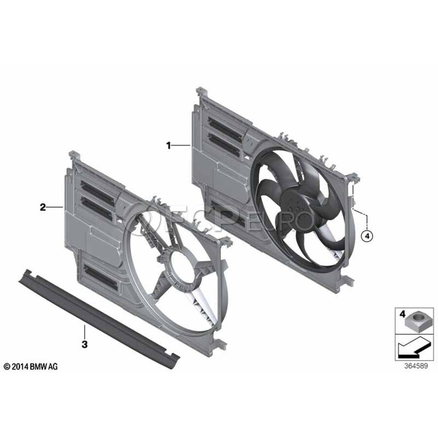 BMW Fan Shroud - Genuine BMW 17428742712 | FCP Euro