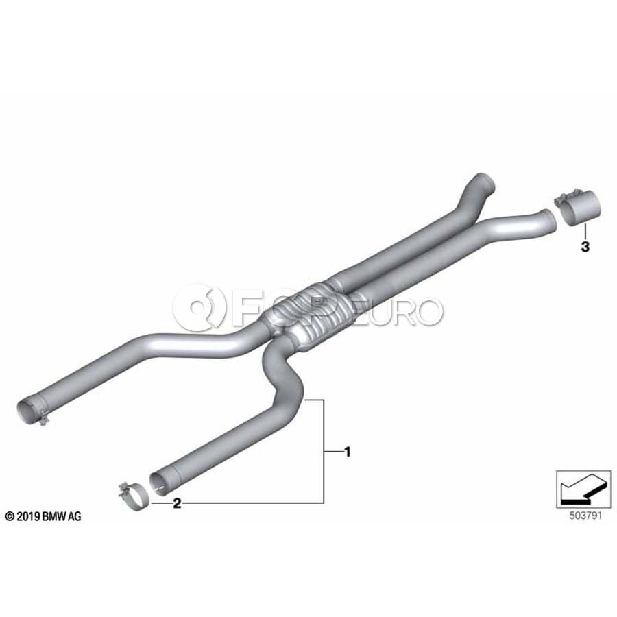 BMW Exhaust Muffler - Genuine BMW 18308746786 | FCP Euro