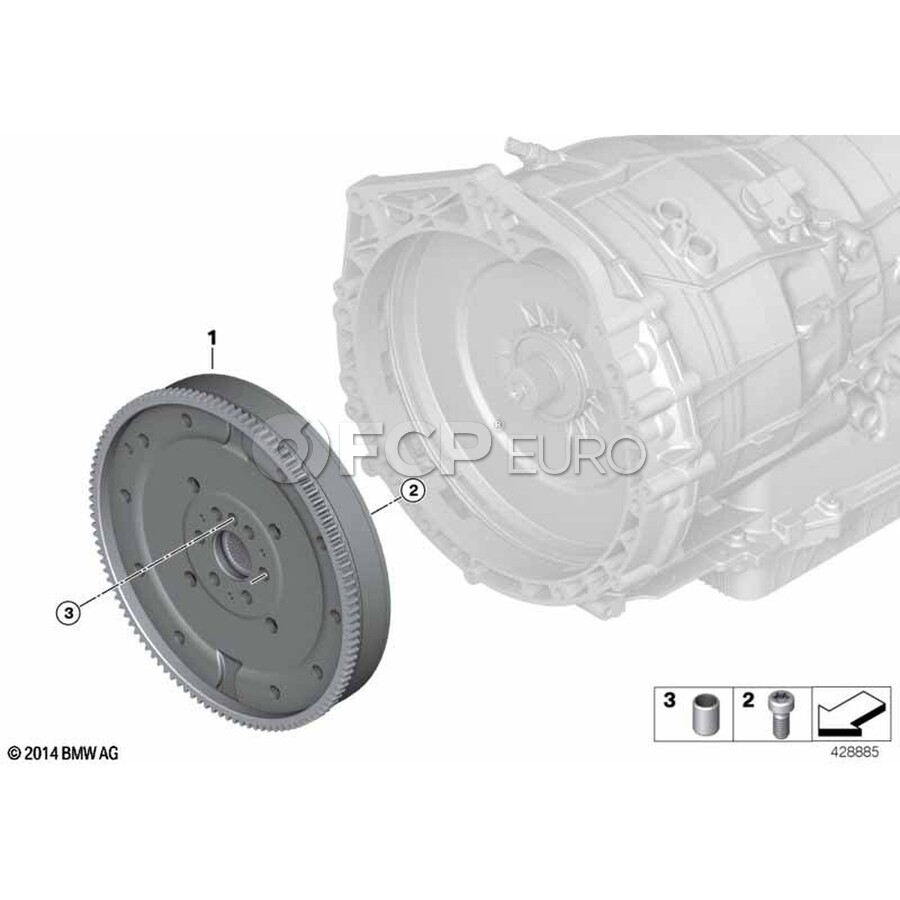 BMW Auto Trans Torsional Vibration Damper - Genuine BMW 21208650161 ...