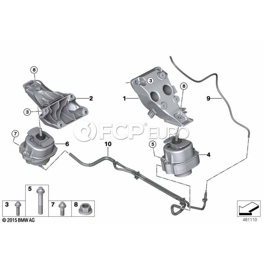 BMW Engine Mount - Genuine BMW 22116864336 | FCP Euro