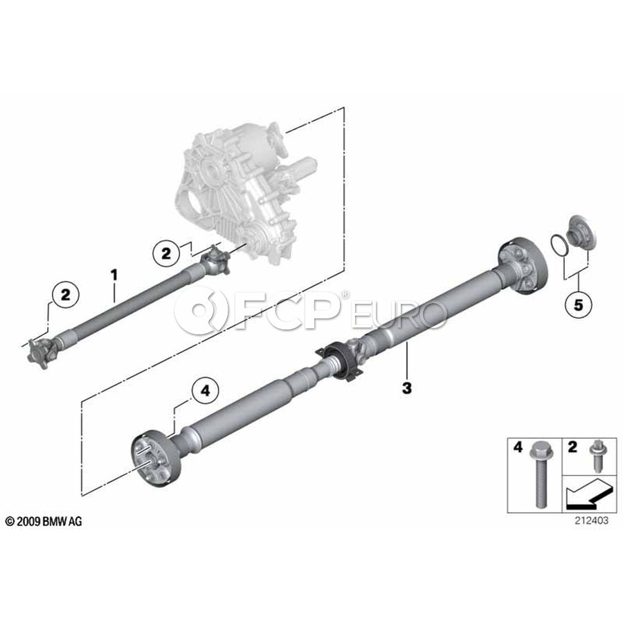 BMW Drive Shaft Assy Rear (L=1272Mm) - Genuine BMW 26107573485 | FCP Euro