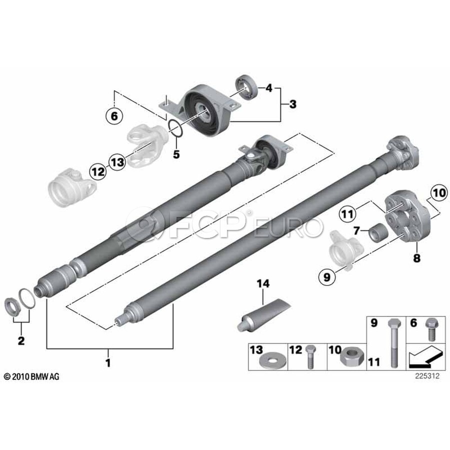Mini Cooper Centre Mount Aluminium - Genuine Mini 26127600227 | FCP Euro