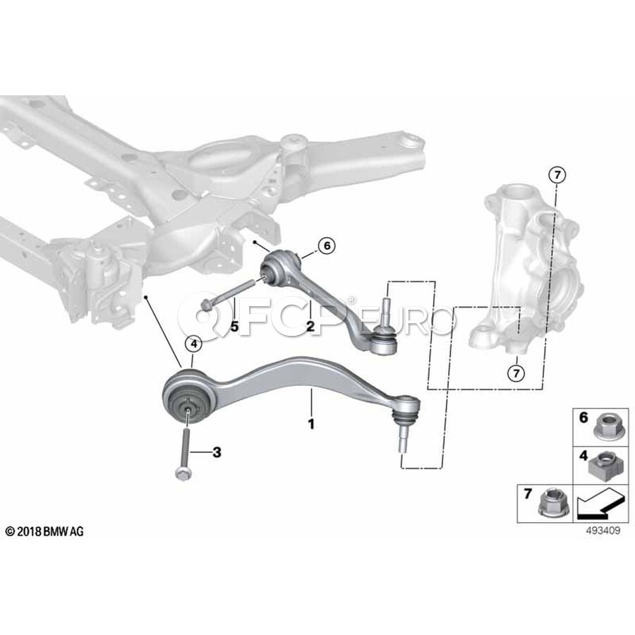 BMW Suspension Control Arm - Genuine BMW 31108865623 | FCP Euro