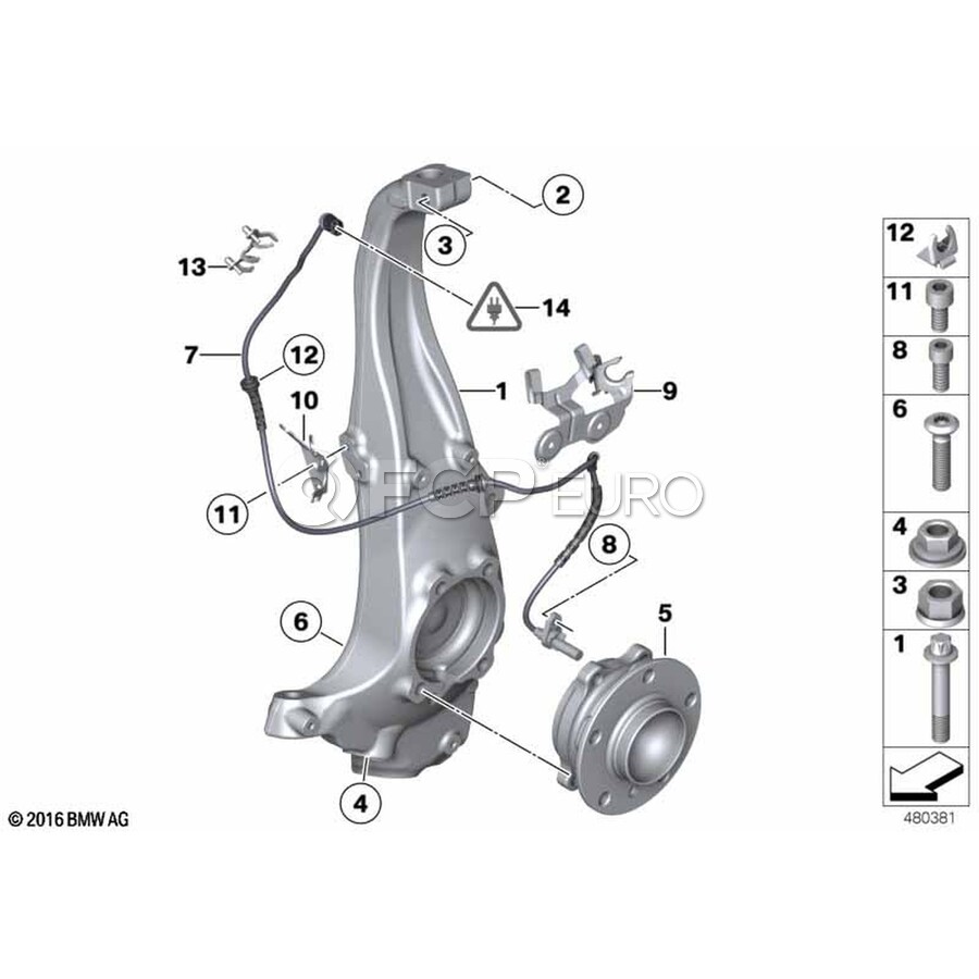 BMW Steering Knuckle - Genuine BMW 31216775767 | FCP Euro