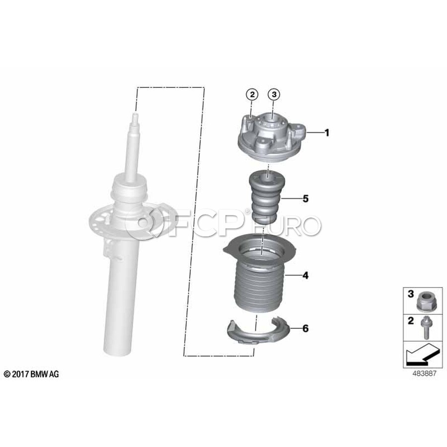 BMW Suspension Strut Bellows - Genuine BMW 31339503074 | FCP Euro