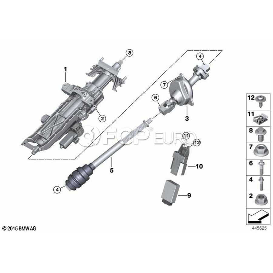 BMW Steering Shaft Universal Joint - Genuine BMW 32306862689 | FCP Euro