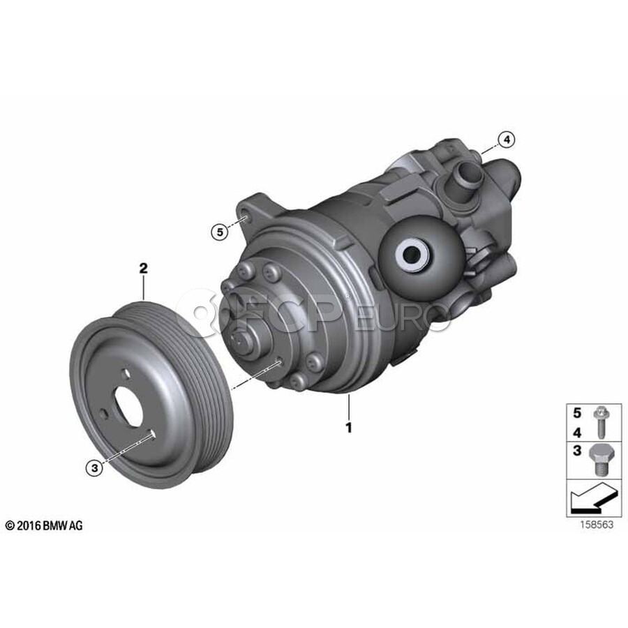 BMW Power Steering Pump - Genuine BMW 32416787343 | FCP Euro
