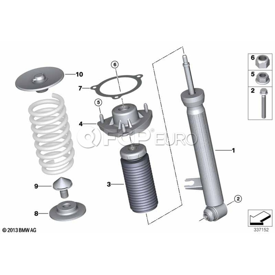 BMW Shock Absorber - Genuine BMW 33526867874 | FCP Euro