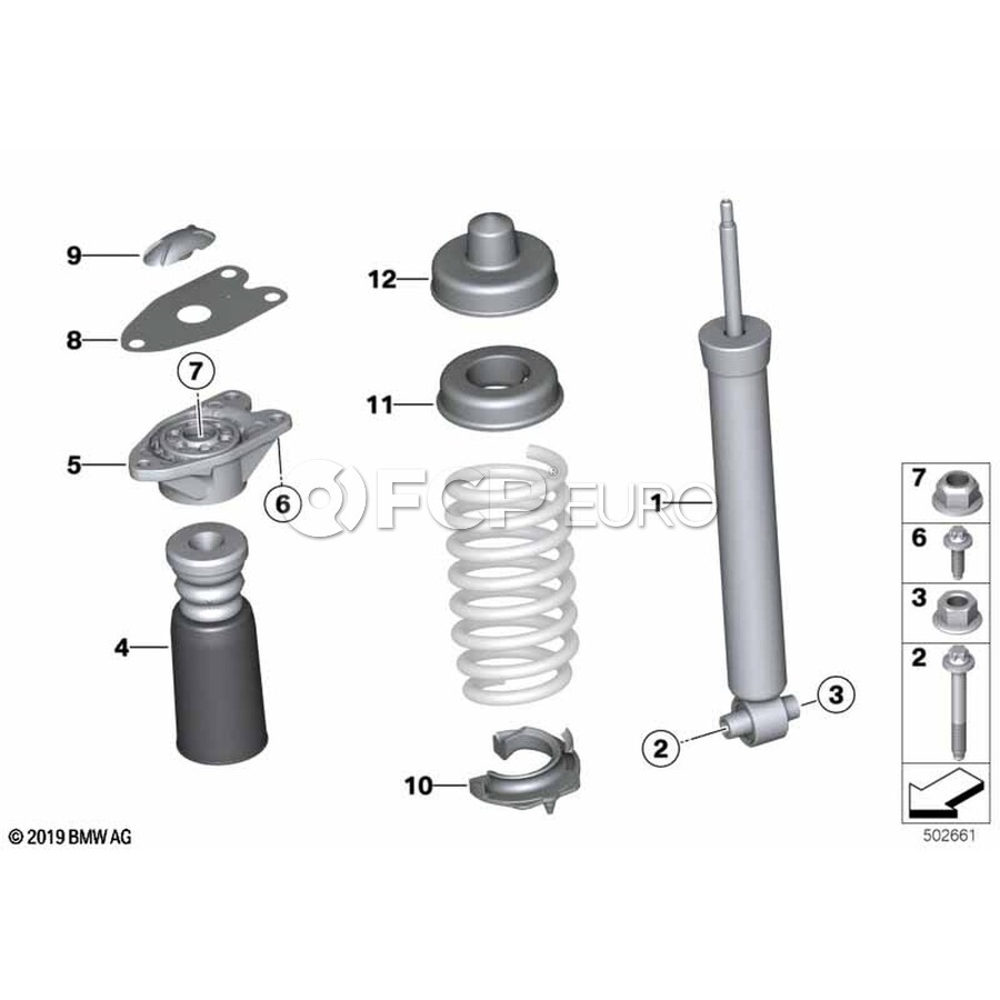 BMW Shock Absorber - Genuine BMW 33526873768 | FCP Euro