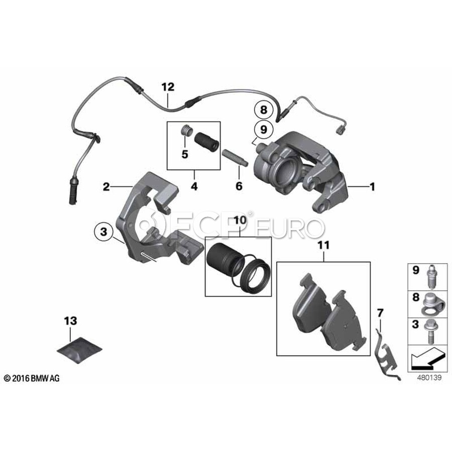 BMW Brake Caliper - Genuine BMW 34216758058 | FCP Euro