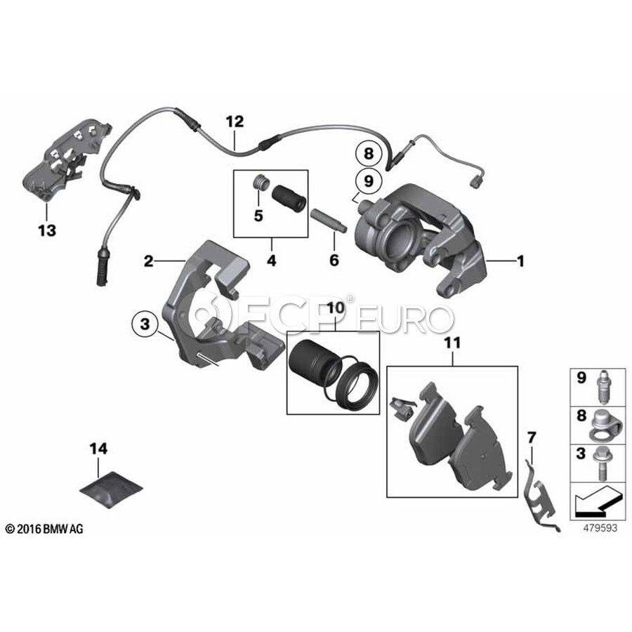 BMW Brake Caliper - Genuine BMW 34216786832 | FCP Euro