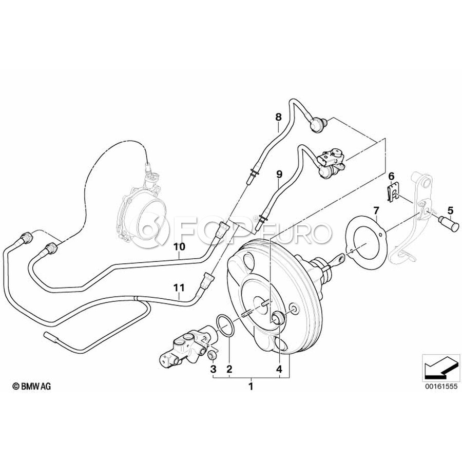 Mini Cooper Power Brake Booster - Genuine Mini 34336863545 | FCP Euro