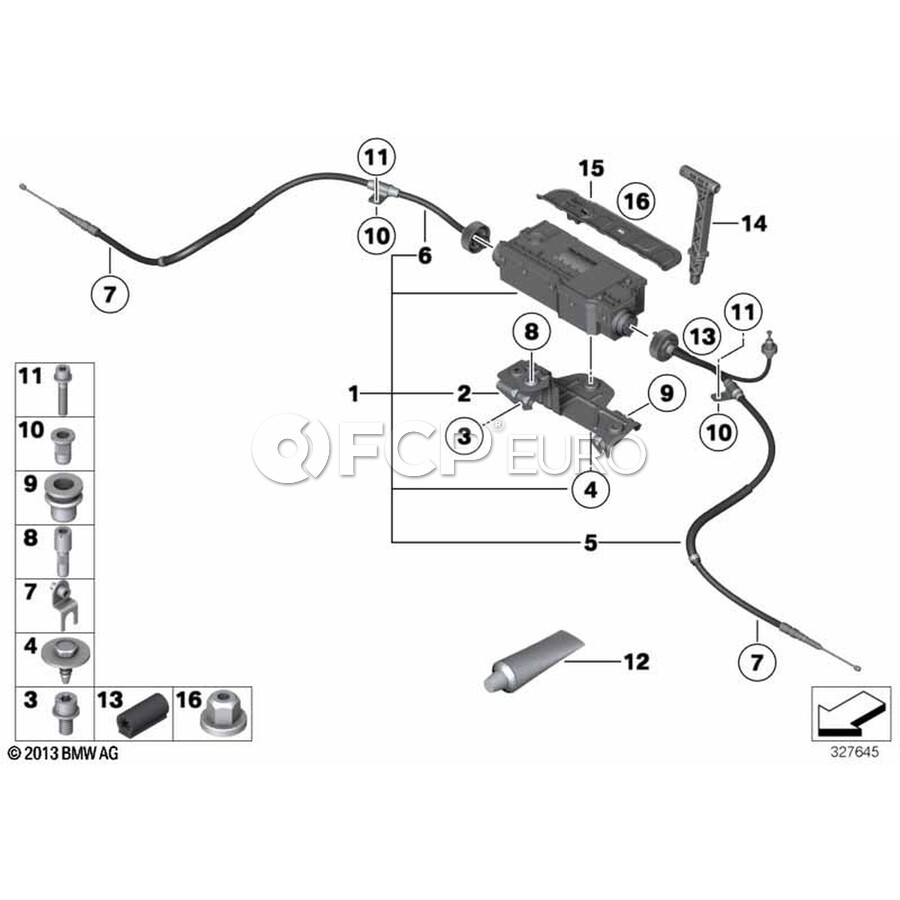 BMW Parking Brake Actuator - Genuine BMW 34436882005 | FCP Euro