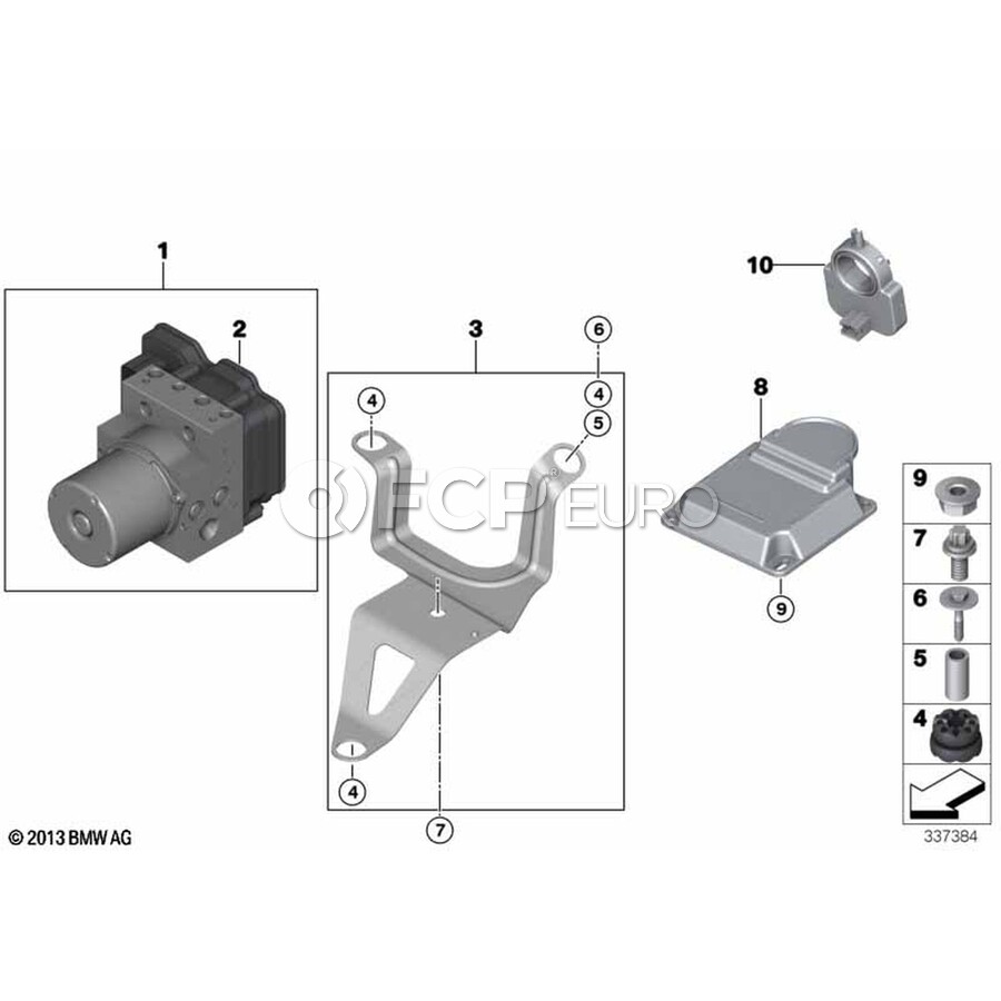BMW ABS Hydraulic Assembly - Genuine BMW 34516879439 | FCP Euro