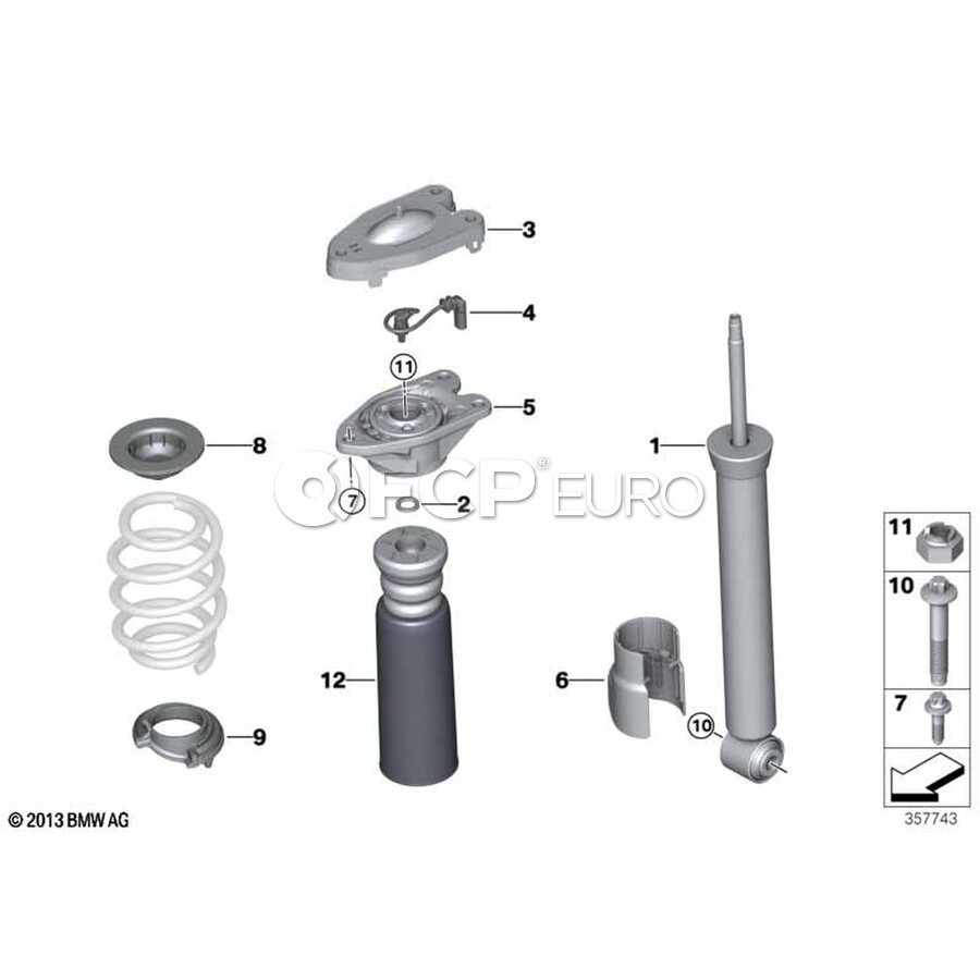 Mini Shock Absorber - Genuine Mini 37106854797 | FCP Euro
