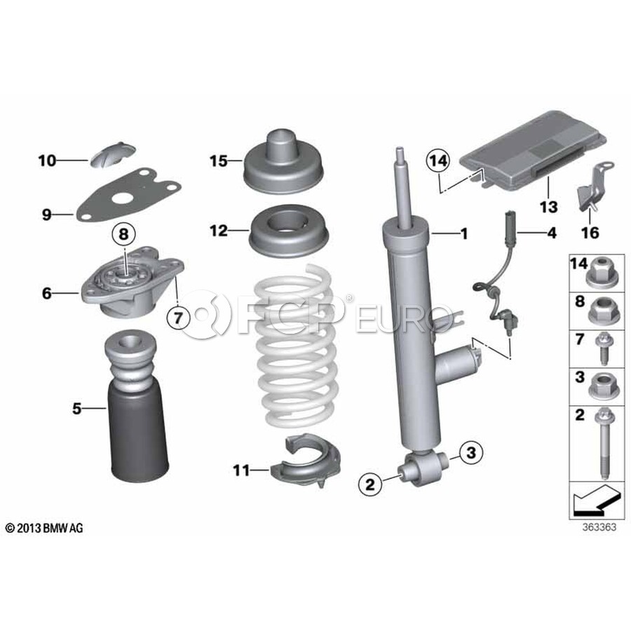 BMW Shock Absorber - Genuine BMW 37126865547 | FCP Euro