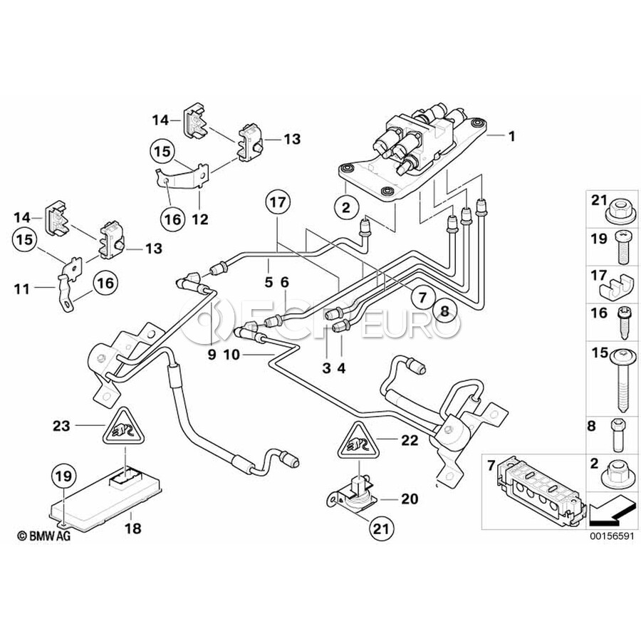 BMW Pressure Line Valve Block - Genuine BMW 37136772444 | FCP Euro