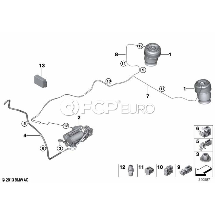 BMW Active Suspension Control Module - Genuine BMW 37146860387 | FCP Euro