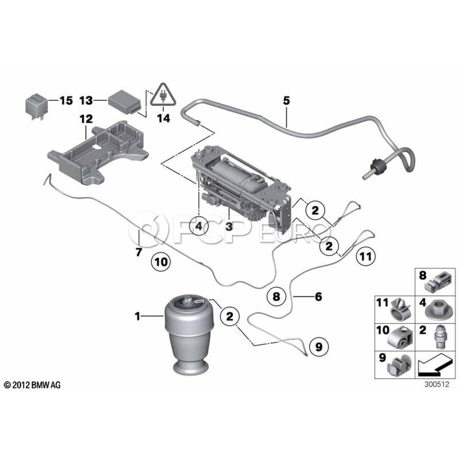 BMW Air Intake Tube Right (Blau) - Genuine BMW 37206793278 | FCP Euro