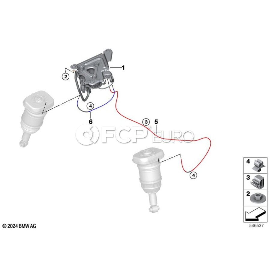 BMW Air Suspension Compressor - Genuine BMW 37206894450 | FCP Euro