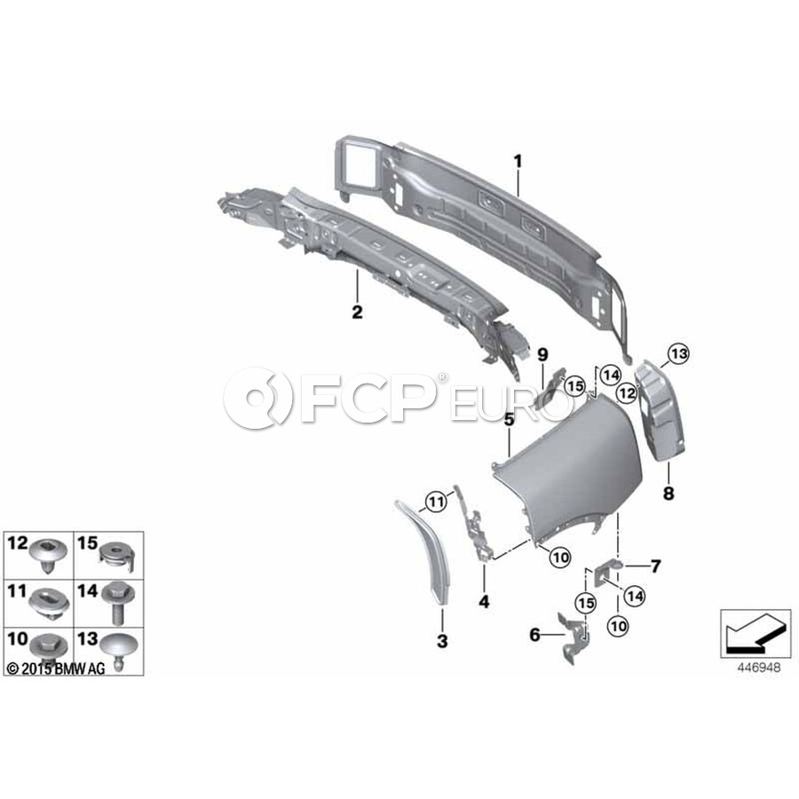 Mini Rear Body Reinforcement - Genuine Mini 41007402489 | FCP Euro