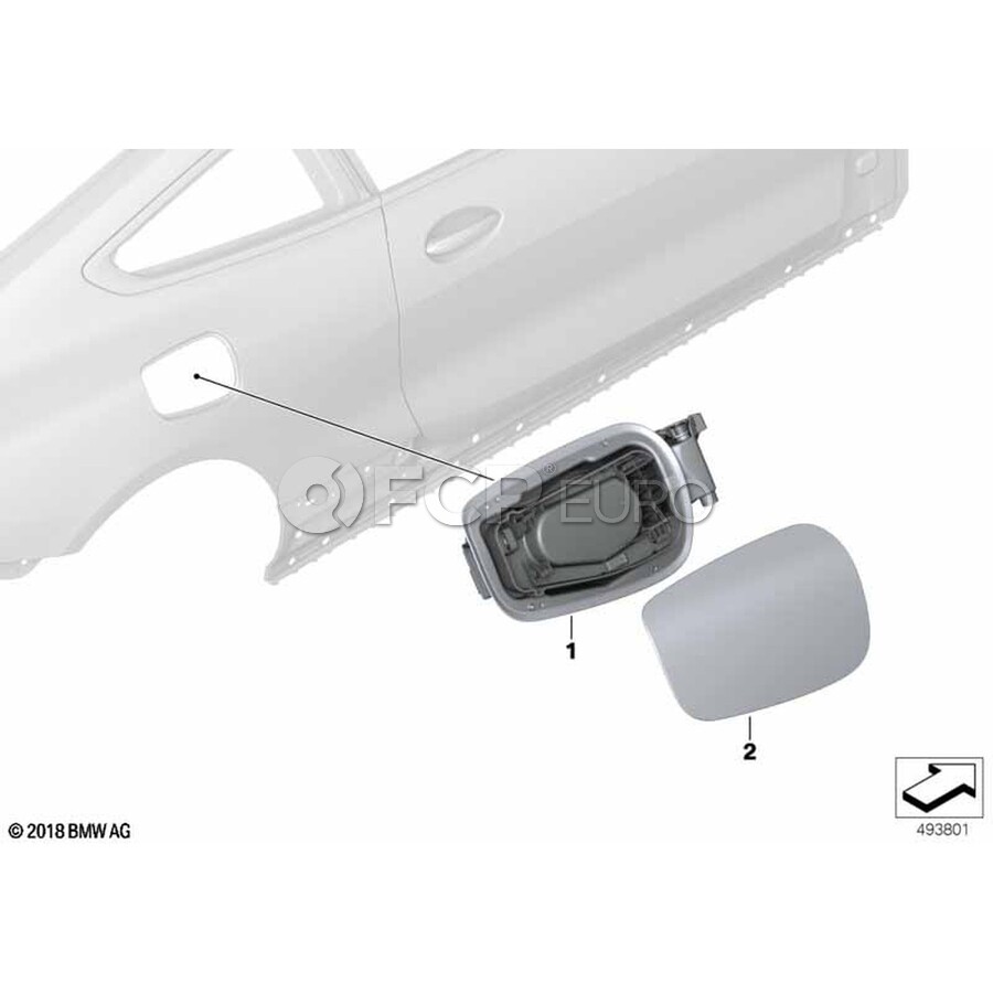 BMW Fuel Filler Door - Genuine BMW 41007440412 | FCP Euro