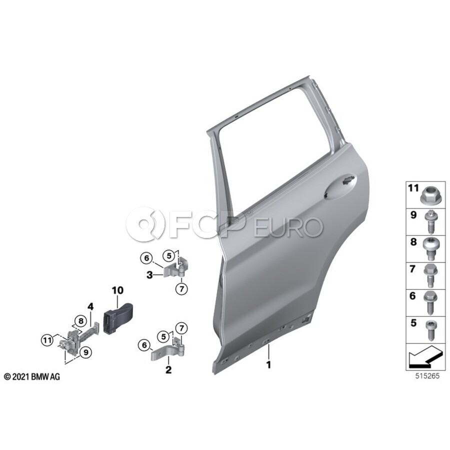 BMW Door Hinge - Genuine BMW 41007495993 | FCP Euro