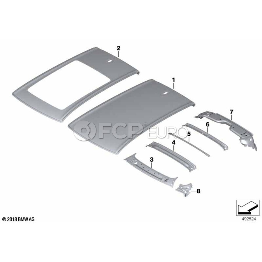 BMW Headliner Bracket - Genuine BMW 41009498785 | FCP Euro