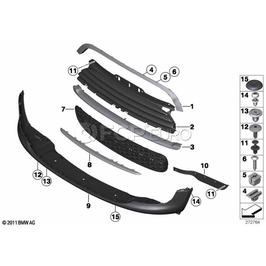 Mini Grille - Genuine Mini 51112751291 | FCP Euro