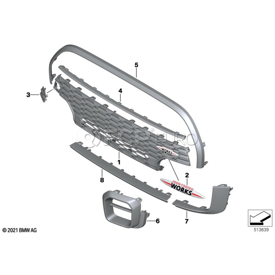 Mini Bumper Cover Emblem - Genuine Mini 51115A346F8 | FCP Euro