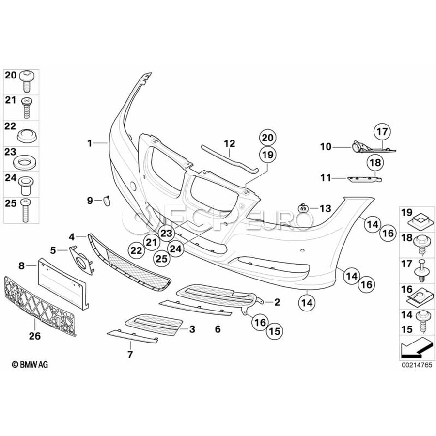 BMW Grid Centre (Acc) - Genuine BMW 51117054459 | FCP Euro