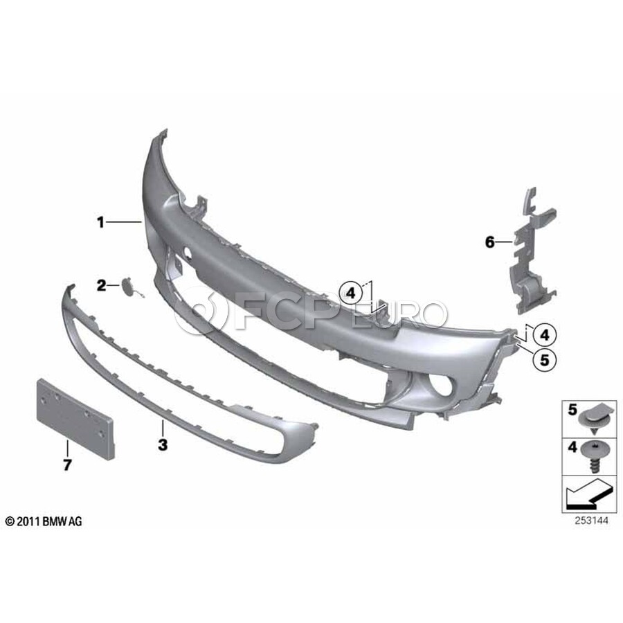 Mini Radiator Support Air Deflector - Genuine Mini 51117255127 | FCP Euro