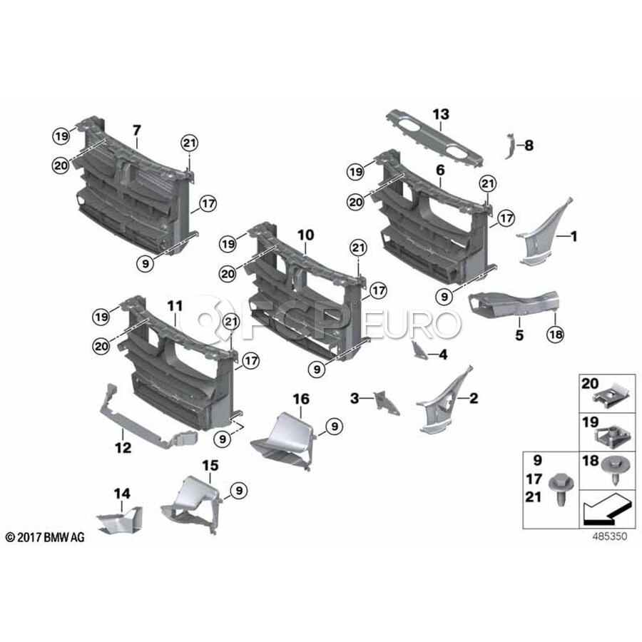 BMW Cover External Engine Oil Cooler Right - Genuine BMW 51117307991 ...