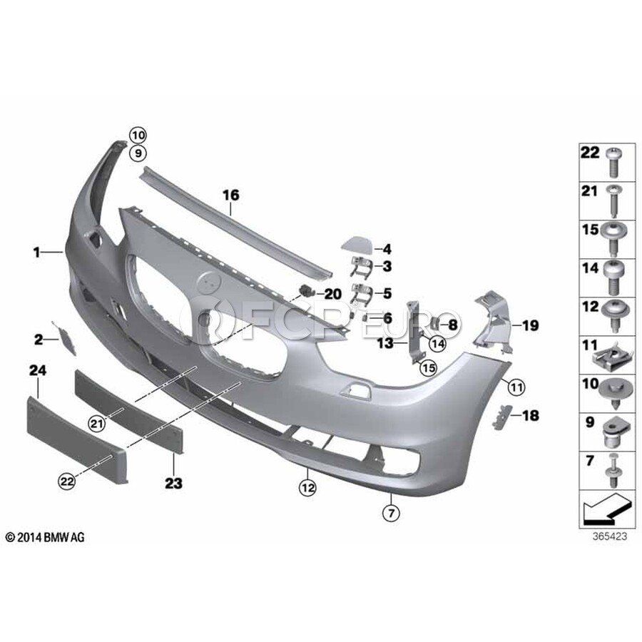 BMW Flap Towing Eye Primed - Genuine BMW 51117332667 | FCP Euro