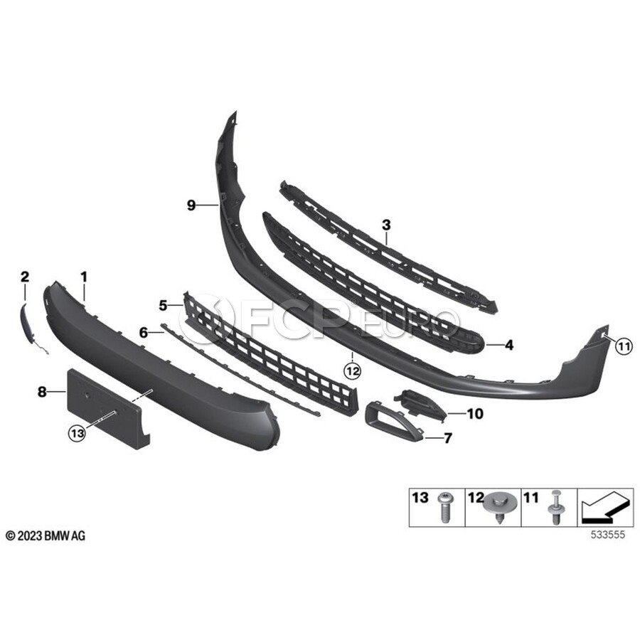Mini Grille - Genuine Mini 51117376369 | FCP Euro