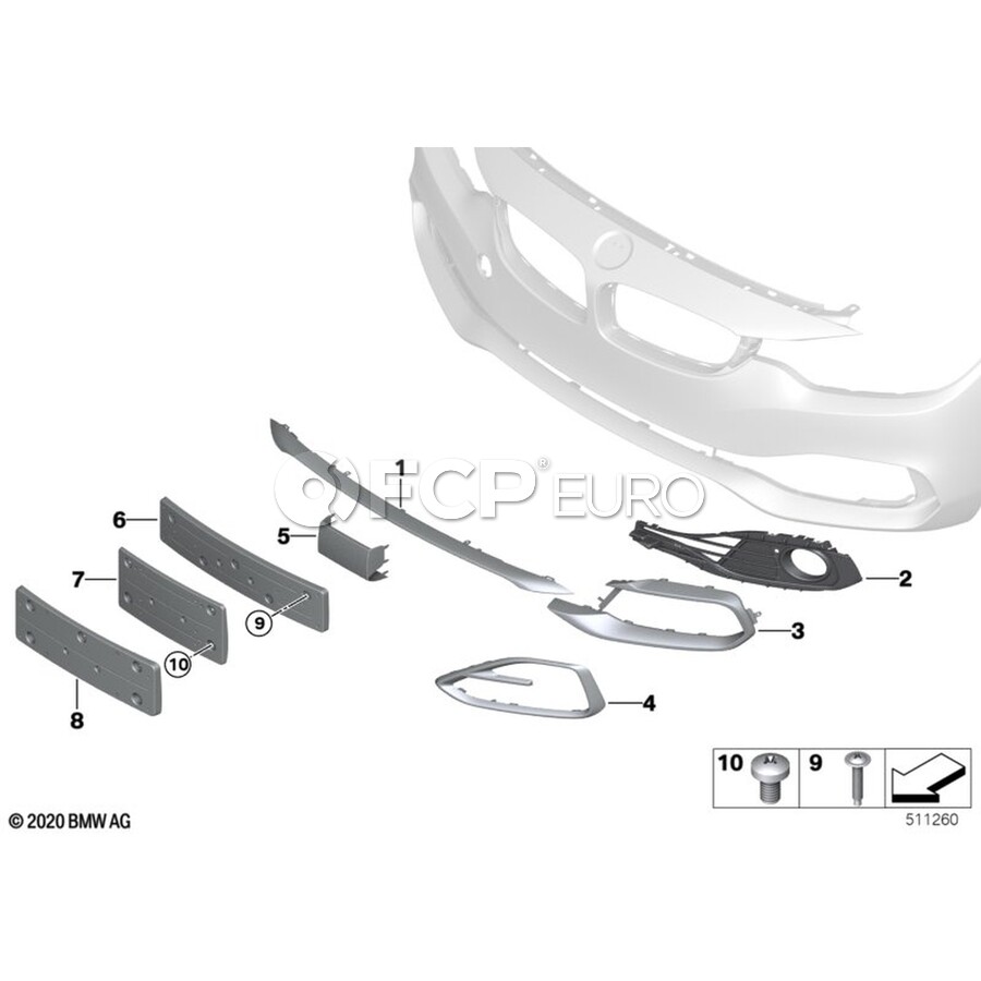 BMW Grille - Genuine BMW 51117435788 | FCP Euro