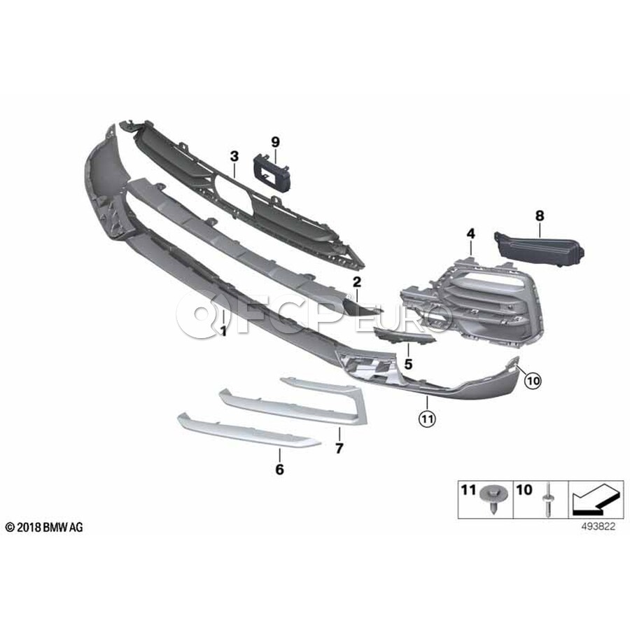BMW Grille - Genuine BMW 51117449688 | FCP Euro