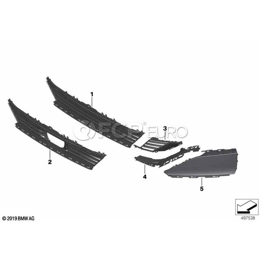 BMW Grille - Genuine BMW 51117475127 | FCP Euro