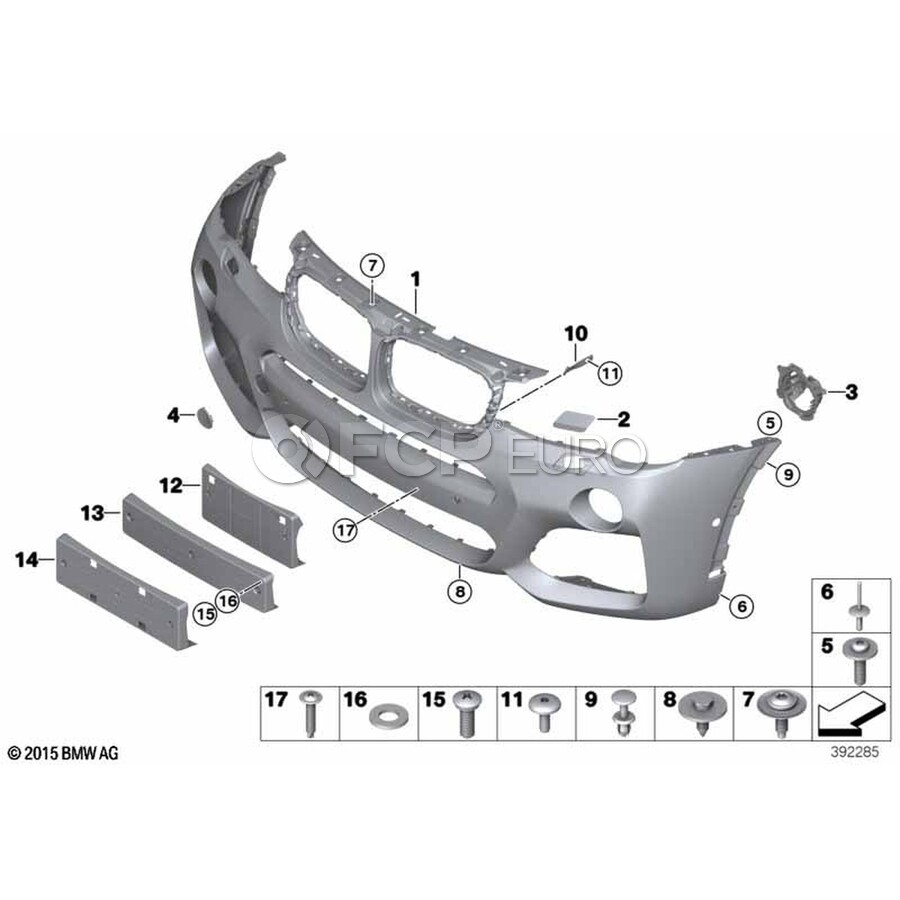 BMW Adapter Fog Light Halogen Left (M) - Genuine BMW 51118056297 | FCP Euro
