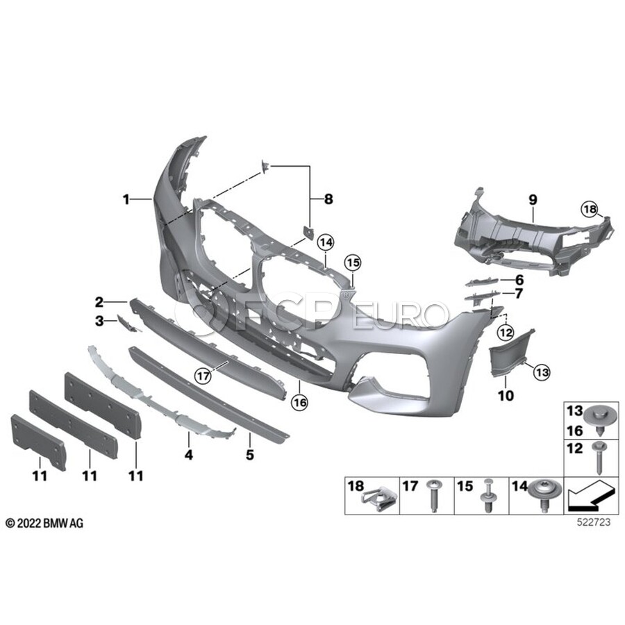 BMW Flap Towing Eye Primed - Genuine BMW 51117202079 | FCP Euro