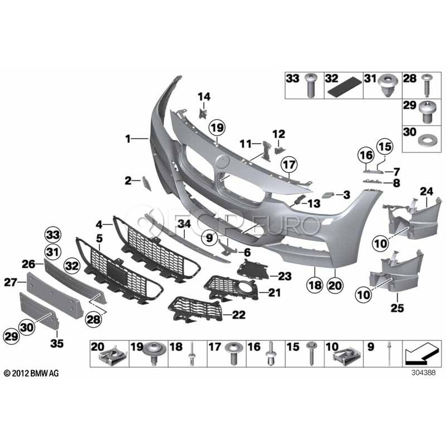 BMW Grille - Genuine BMW 51118068135 | FCP Euro