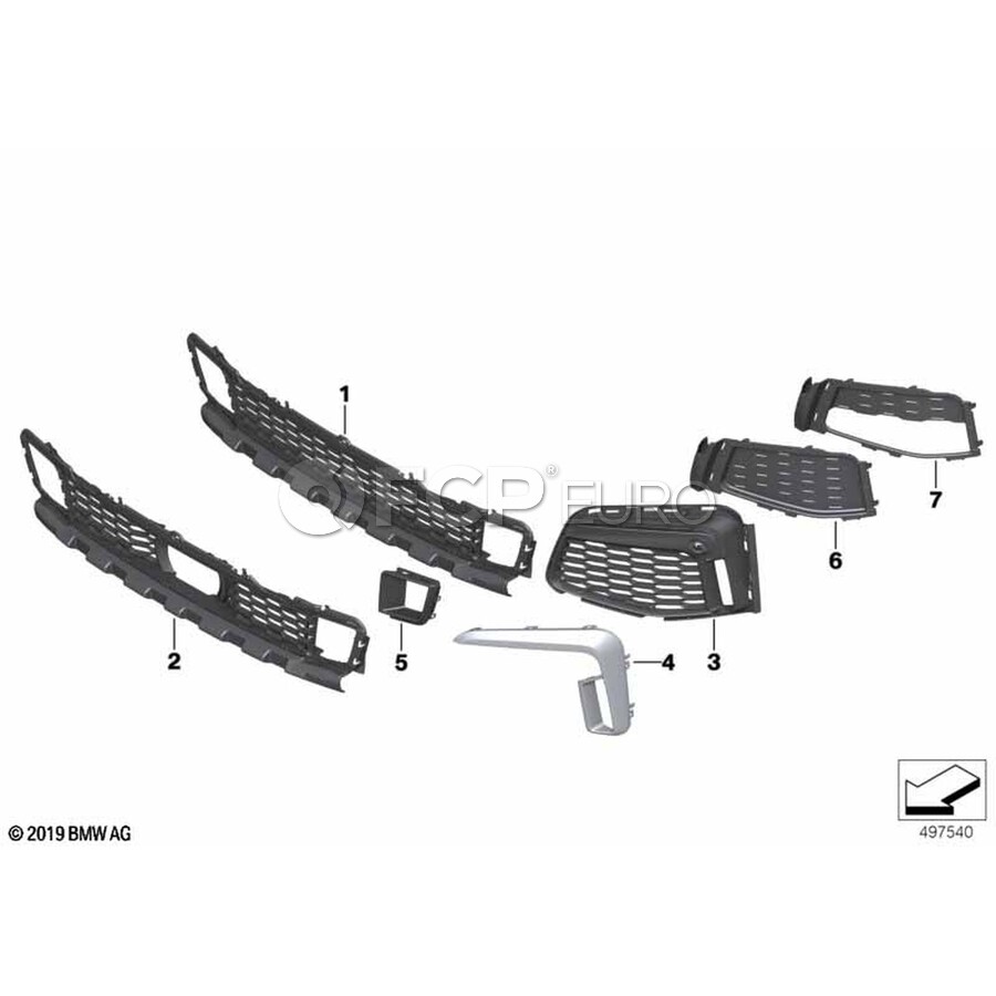 BMW Grille - Genuine BMW 51118074002 | FCP Euro